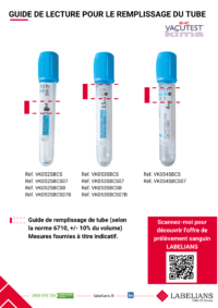 Quel est le bon niveau de remplissage du tube de prélèvement sous-vide ...